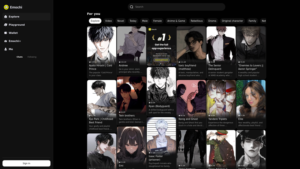 Emochi AI — Private Anime-Style AI Characters for Creative C...