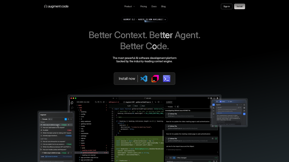 Augment Code AI Platform | Intelligent Autonomous Coding for...