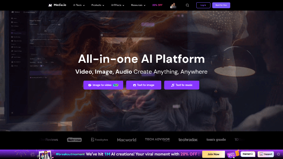 Media.io - Generador de Video con IA, Herramientas de Animac...